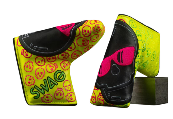 Swag Golf's "BOLT & BLACK BIG SKULL" Blade Cover - Tour Stock Putters